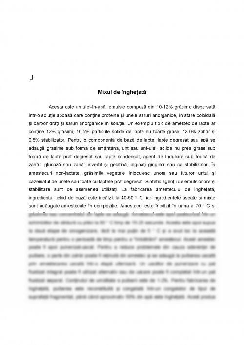 Referat: Mixul de Înghețată (#445284)
