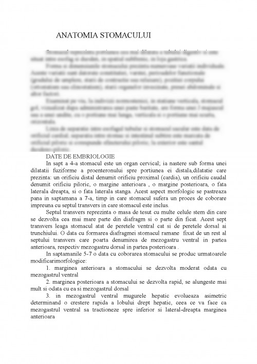 Referat: Anatomia Stomacului (#445398)