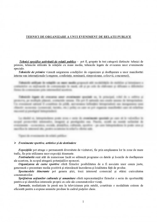 Referat: Tehnici de Realizare a Unui Eveniment de PR (#445472)