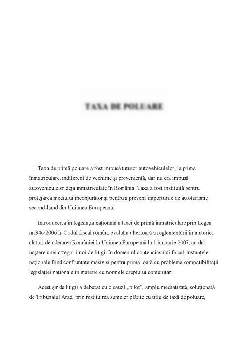 Referat: Taxă de poluare (#445900)