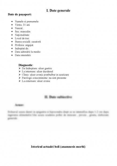 Referat: Diagnostic de Ulcer Gastric (#446998)