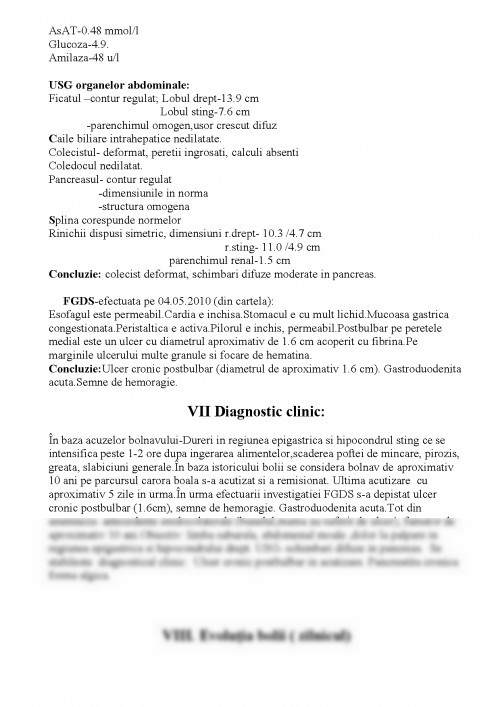 Referat: Diagnostic de Ulcer Gastric (#446998)