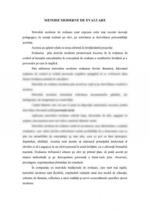Referat: Metode de Evaluare (#447362)