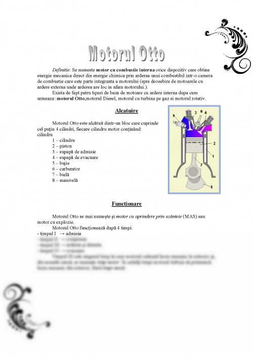 Referat: Motorul Otto (#447751)