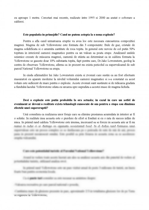 Referat: Parcul Național Yellowstone (#448068)