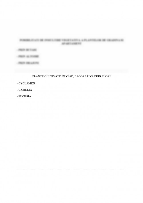 Referat: Posibilități de înmulțire vegetativă a plantelor de grădină și ...