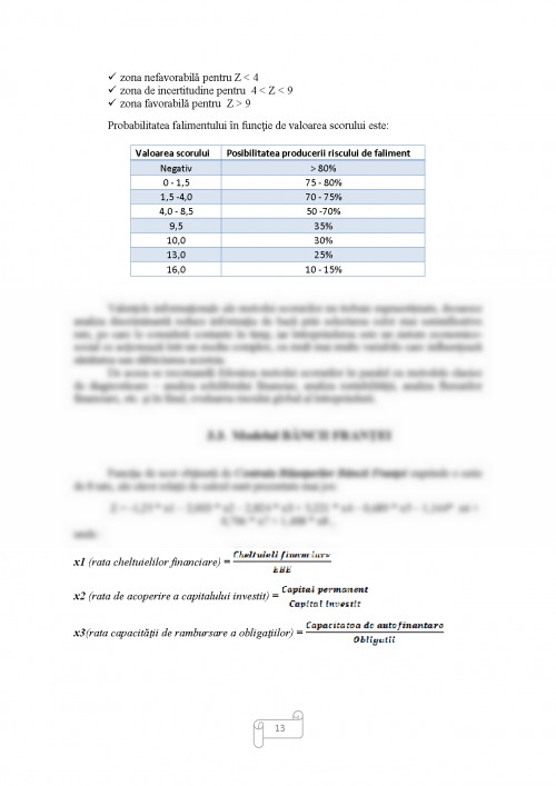 Referat: Metoda de evaluare a riscului de faliment (#450911)