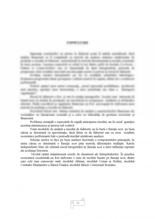 Referat: Metoda de evaluare a riscului de faliment (#450911)