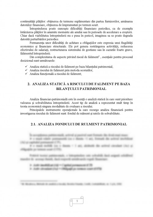 Referat: Metoda de evaluare a riscului de faliment (#450911)