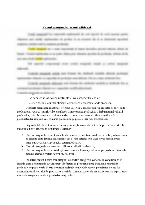 Referat: Costul marginal și costul adițional (#451021)