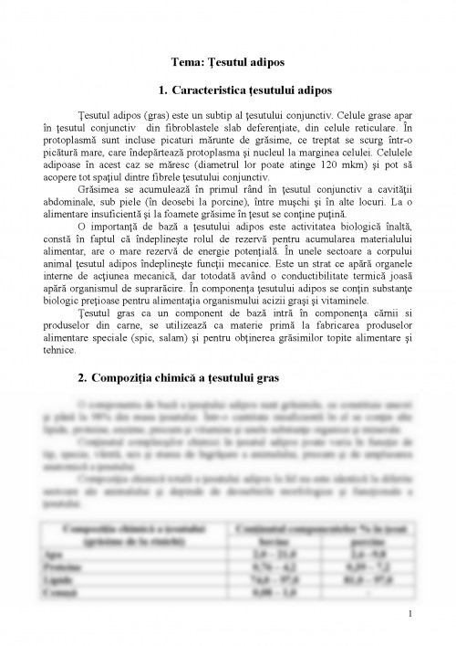 Curs: Țesutul Adipos (#451098)
