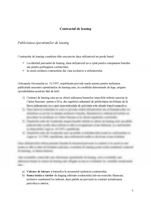 Referat: Contractul de Leasing (#451169)