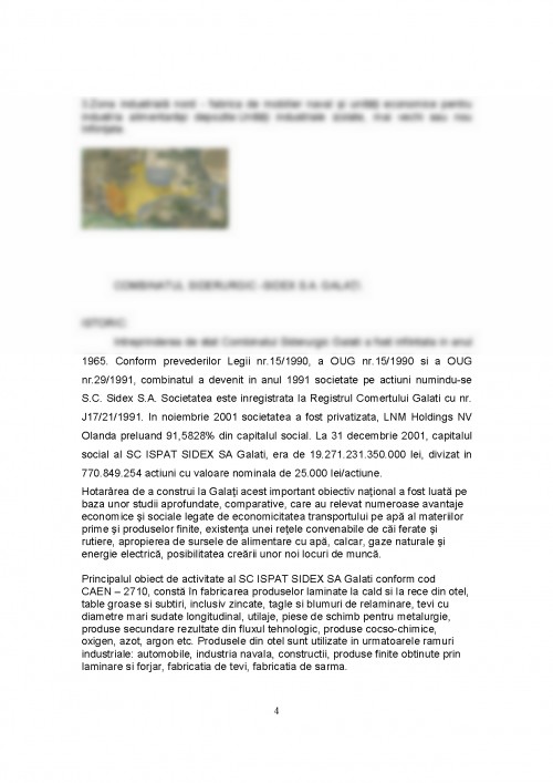 Referat: Combinatul siderurgic Sidex SA Galați (#454823)