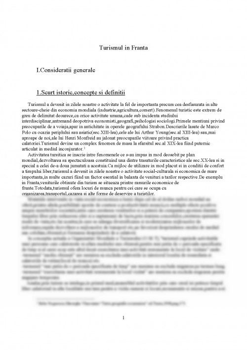 Referat: Turismul în Franța (#454928)