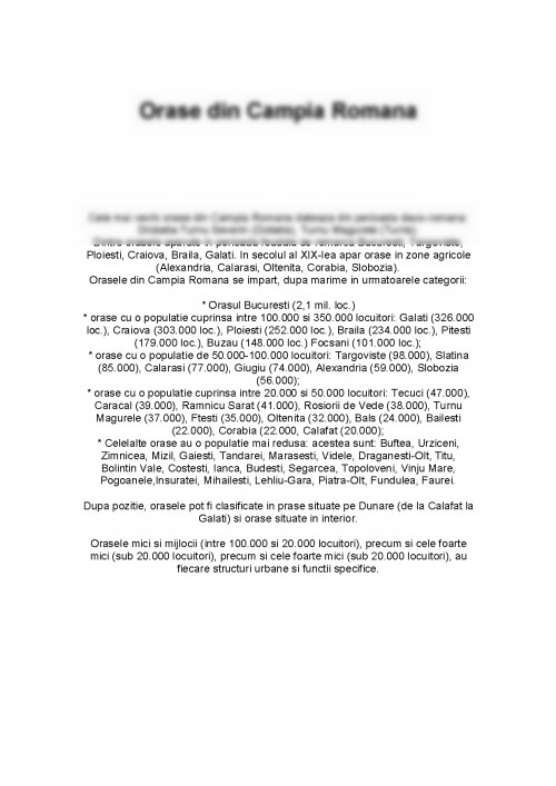 Referat: Orașe din Câmpia Română (#456633)