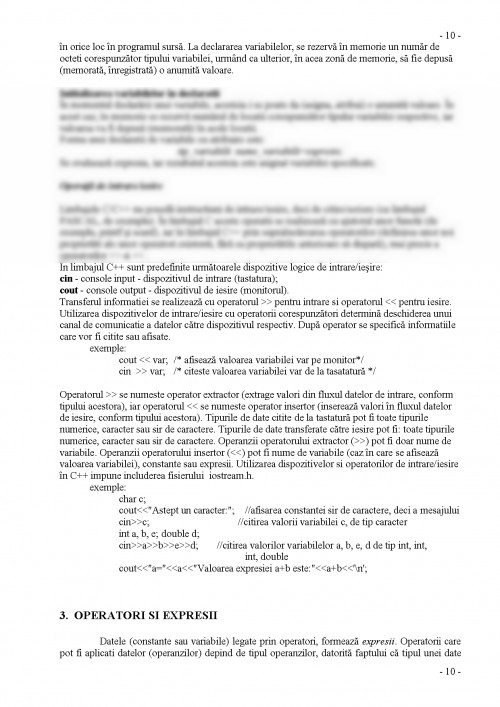 Referat: Limbajul C++ (#459384)