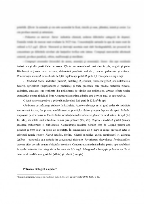 Referat: Clasificarea Poluanților și a Surselor de Poluare (#459416)