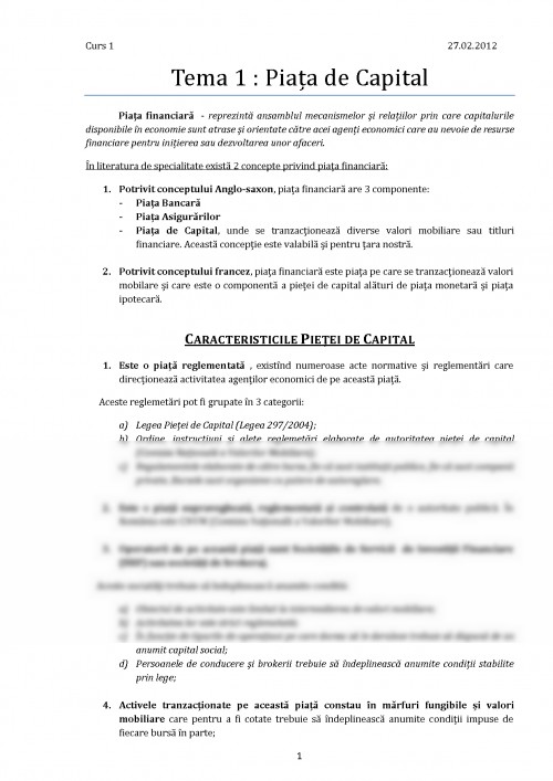 Curs: Piața de Capital (#461230)