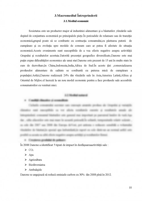 Referat: Analiza Mediului de Marketing la Danone (#462843)