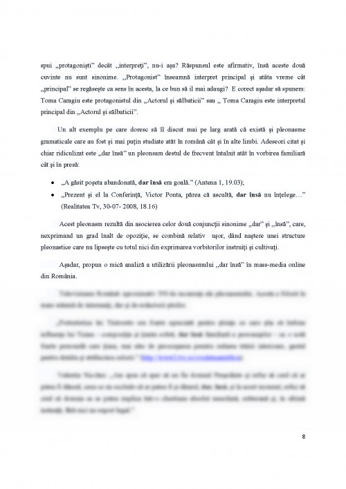 Referat: Pleonasmul în Textul Jurnalistic (#463478)