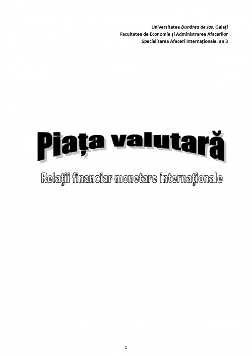 Referat: Piața Valutară (#468992)
