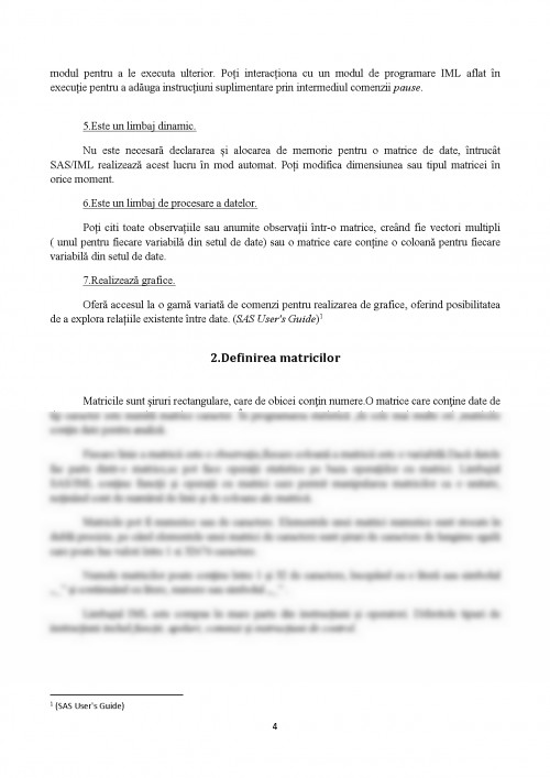 Referat: Pachete Software - SAS-IML Software (#471408)