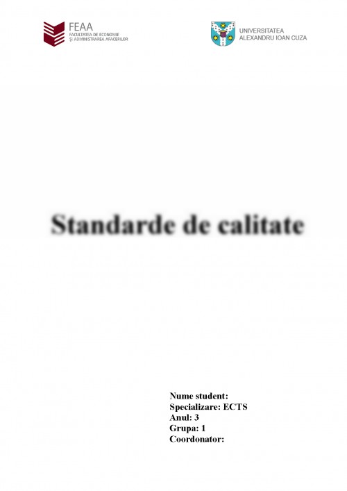 Referat: Standarde de Calitate (#472191)