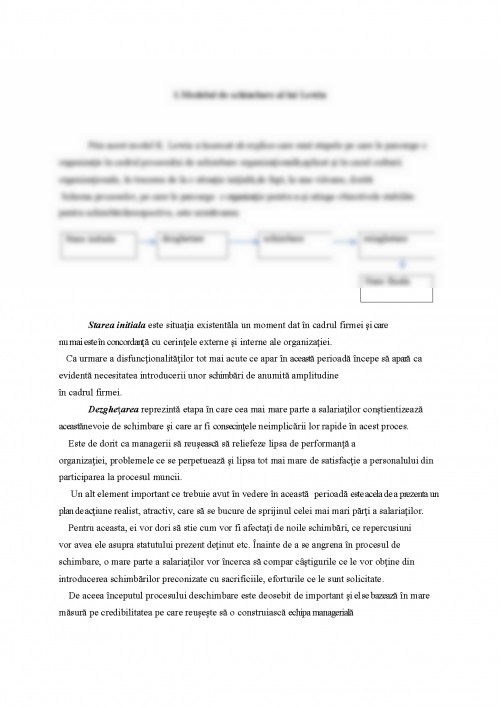 Referat: Modele ale schimbării organizaționale (#472650)