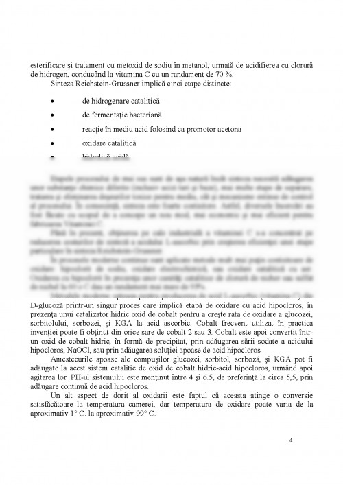 Referat: Metode moderne de obținere a vitaminei C (#475734)