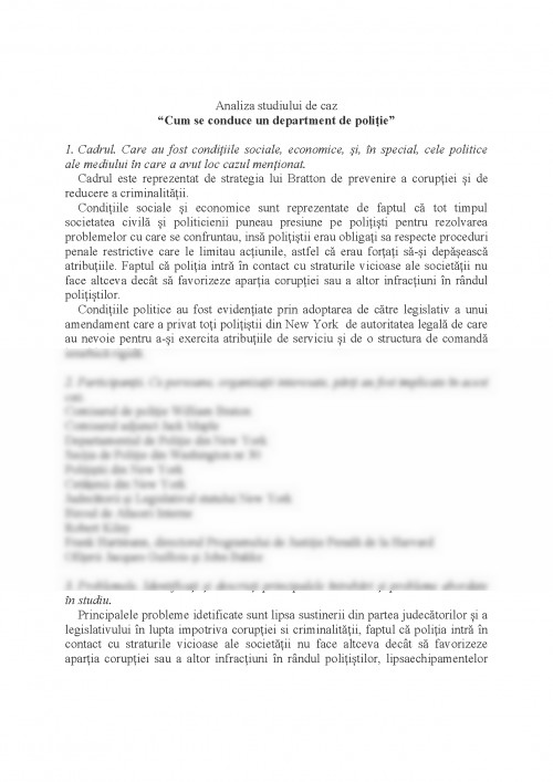 Eseu: Analiza studiului de caz - Cum se conduce un departament de ...