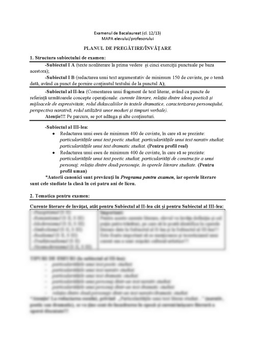 Ghid de studiu: Bacalaureat mapa elevului și a profesorului (#482180)