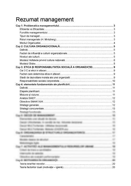 Ghid de studiu: Management idei principale (#482290)