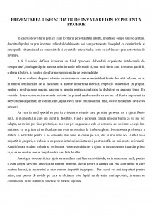 Referat: Prezentarea unei situații de învățare din experiența proprie ...