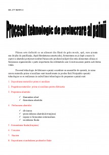 Referat: Procesul tehnologic de fabricare a pâinii (#317684)