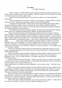 Referat: O rămâi de Mihai Eminescu (#327920)