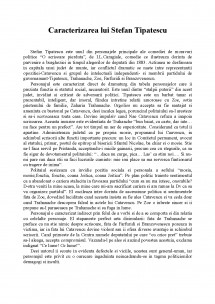 Referat: Caracterizarea lui Stefan Tipatescu din opera O scrisoare ...