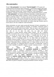 Referat: Altă matematică de Nichita Stănescu (#339007)