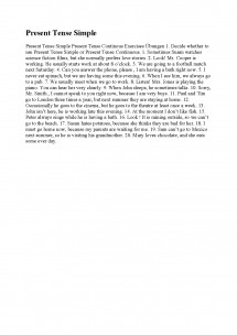 Referat: Present Tense Simple (#339861)