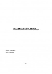 Referat: Fractură de col femural (#441019)